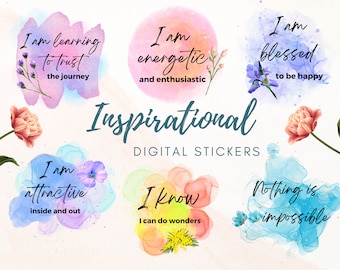 Daily Affirmation Stickers Digital Planner Stickers Affirmation Pre ...