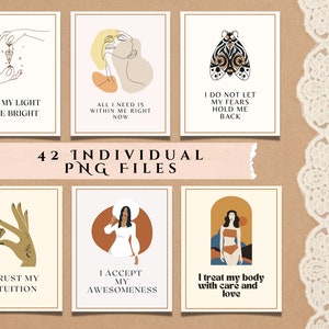 Boho Affirmation Cards Positive Affirmation Affirmation - Etsy