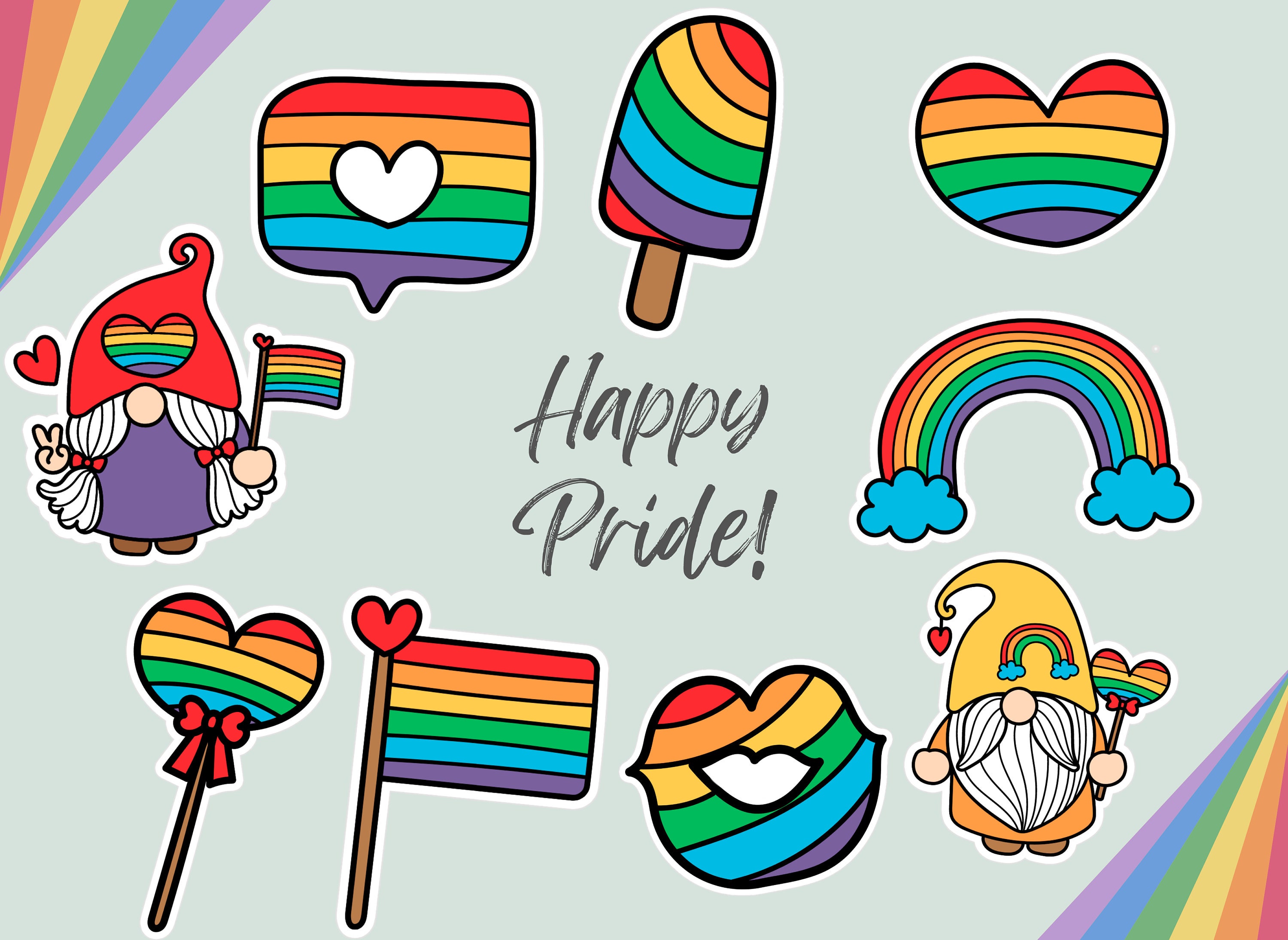 Pride Digital Stickers, LGBT Stickers, LGBT Pride Stickers, Stickers ...