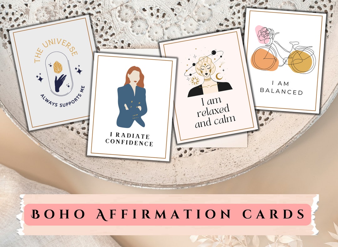 Affirmation Deck, Boho Affirmation Cards, Positive Affirmation, Daily ...