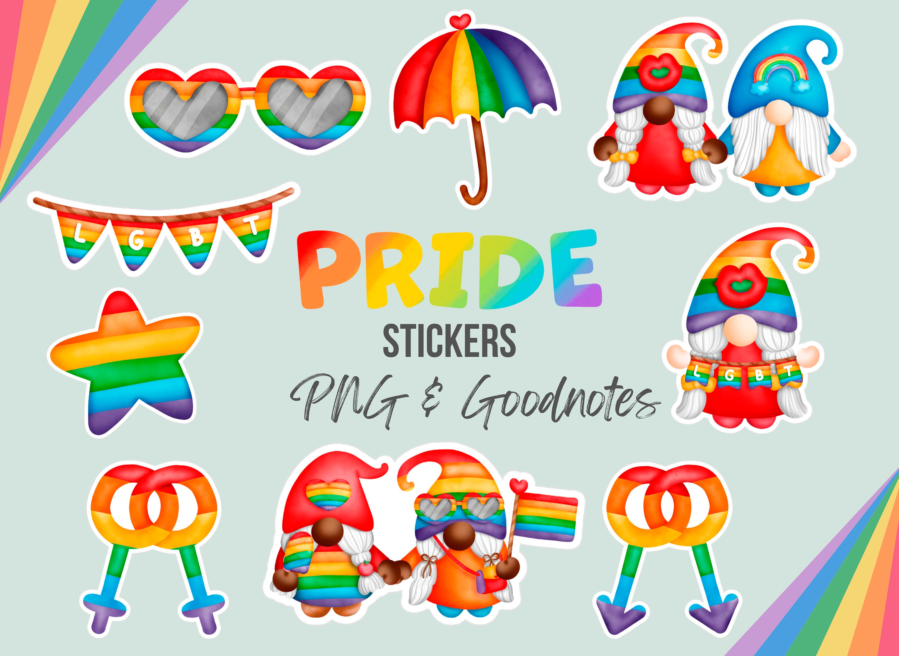 Pride Digital Stickers, LGBT Stickers, LGBT Pride Stickers, Stickers ...