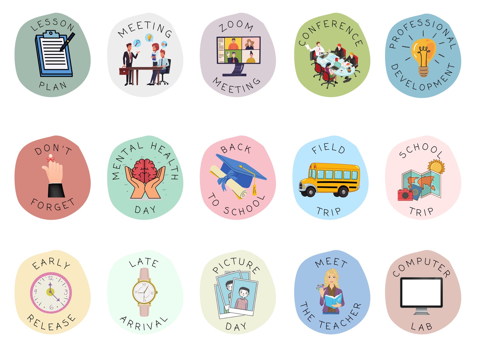 Digital Teacher Stickers Teacher Planner Stickers Teacher - Etsy