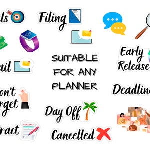 Digital Office & Work Planning Stickers for Goodnotes: Precropped PNG ...