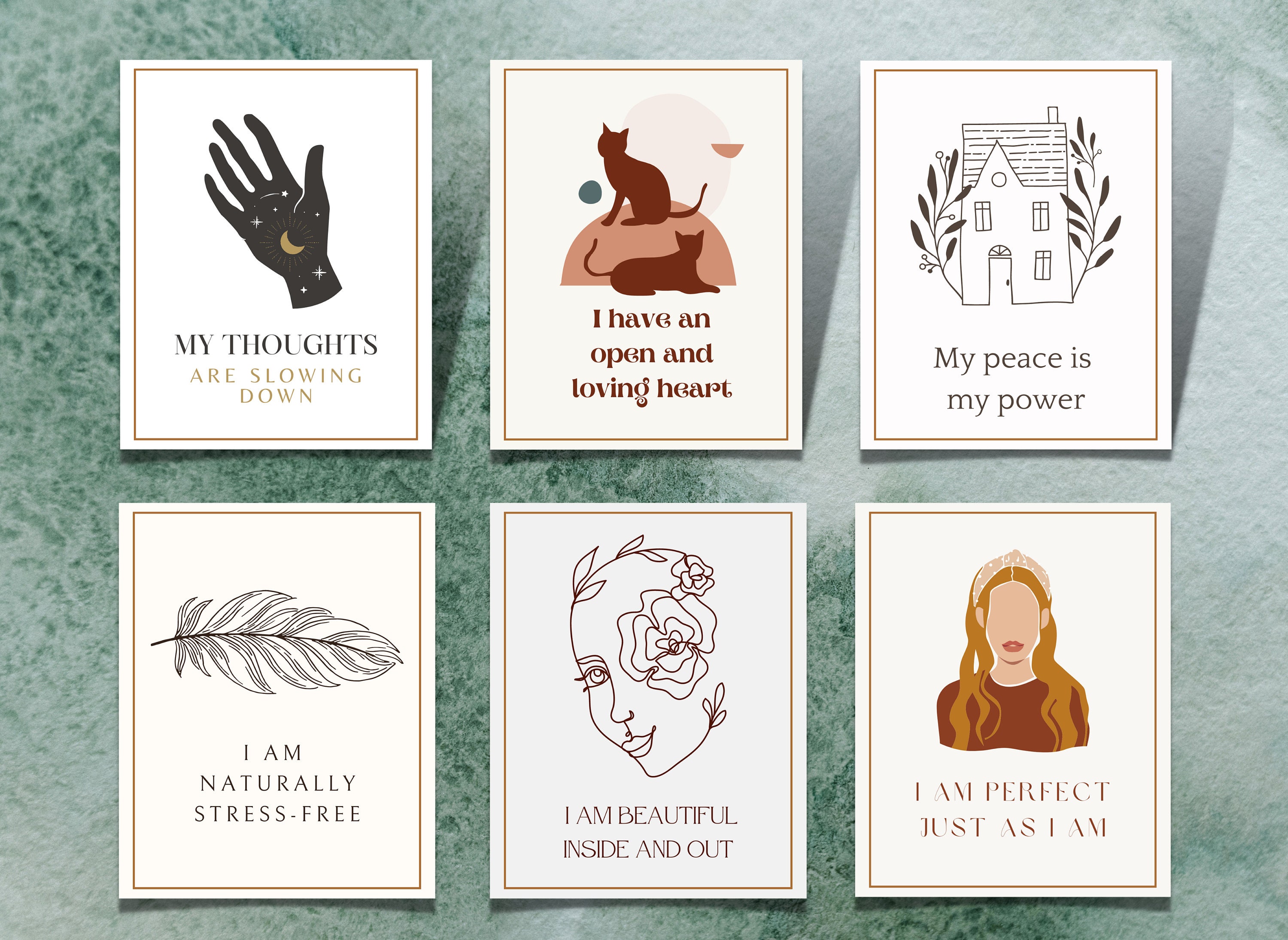 Boho Affirmation Cards Positive Affirmation Affirmation - Etsy