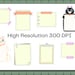 Aesthetic Digital Sticky Notes and Stickers: Planner Accessories for ...