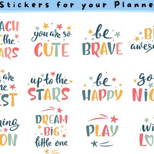 Daily Affirmation Stickers Digital Planner Stickers Affirmation Pre ...