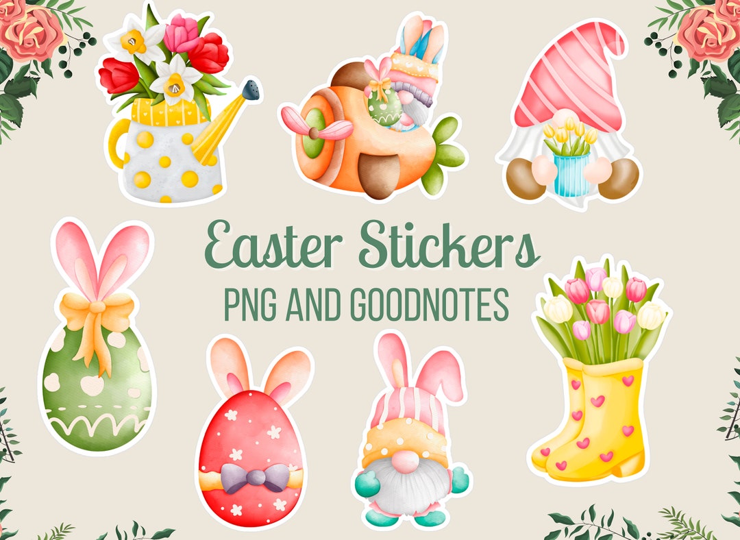 Happy Easter Stickers, Easter Planner Stickers, Easter Digital Planner ...