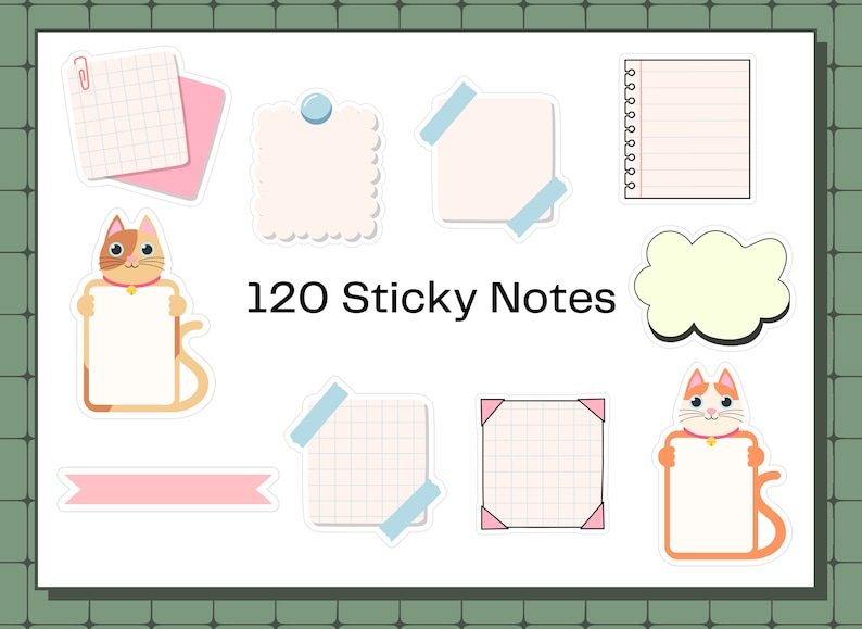 Digital Sticky Notes, Goodnotes Sticky Notes, Digital Stickers, Post It ...