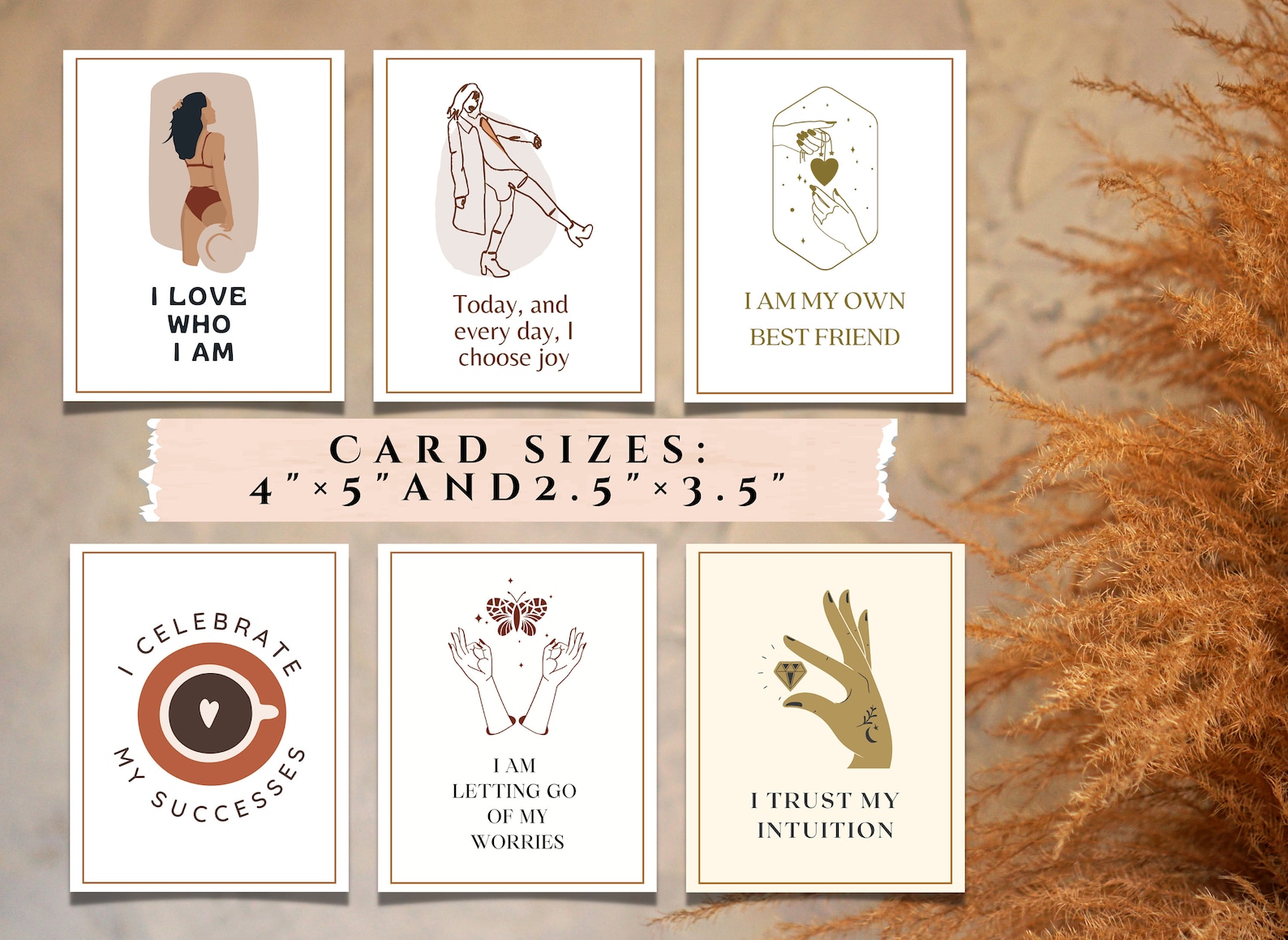 Boho Affirmation Cards Positive Affirmation Affirmation - Etsy