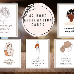 Boho Affirmation Cards Positive Affirmation Affirmation - Etsy