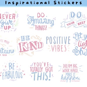 Daily Affirmation Stickers Digital Planner Stickers Affirmation Pre ...