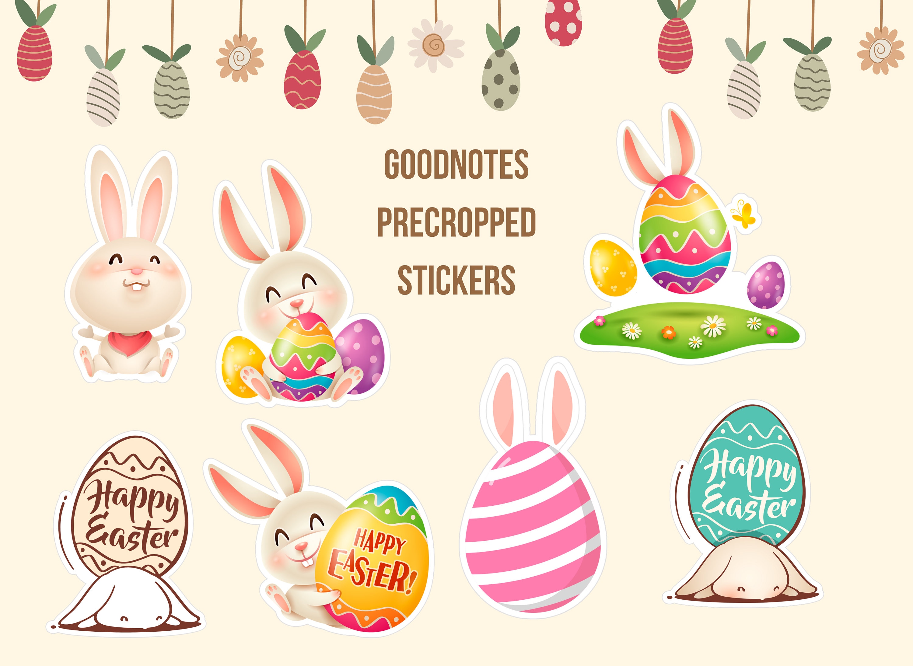 Easter Planner Stickers, Easter Stickers, Easter Digital Planner ...