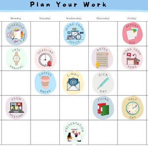 Office Digital Stickers for Goodnotes, Work Stickers, Office Stickers ...