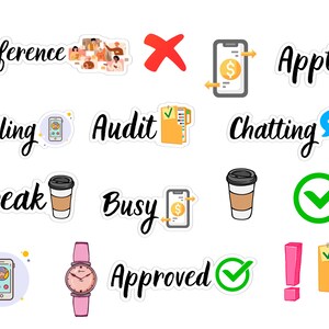 Digital Office & Work Planning Stickers for Goodnotes: Precropped PNG ...