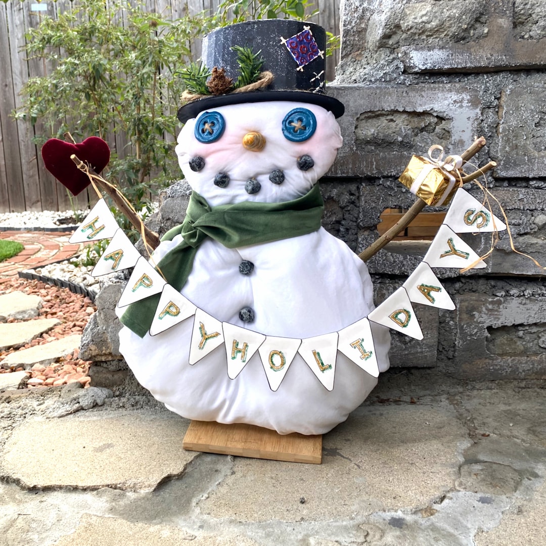 Large Soft Plushy Body Snowman - Etsy