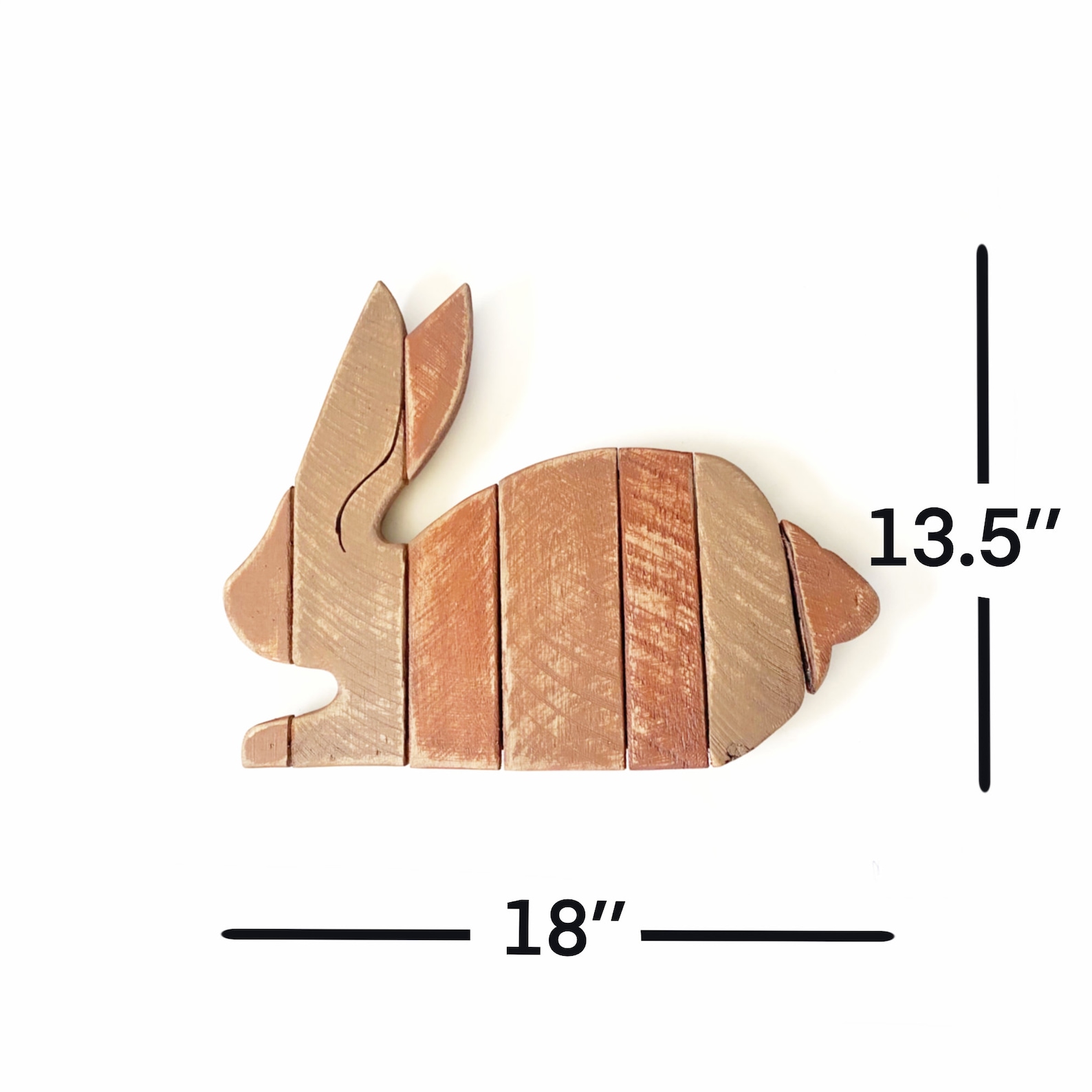 Rustic Wooden Easter Bunny, Easter Bunny Wood Carving for Spring Decor ...