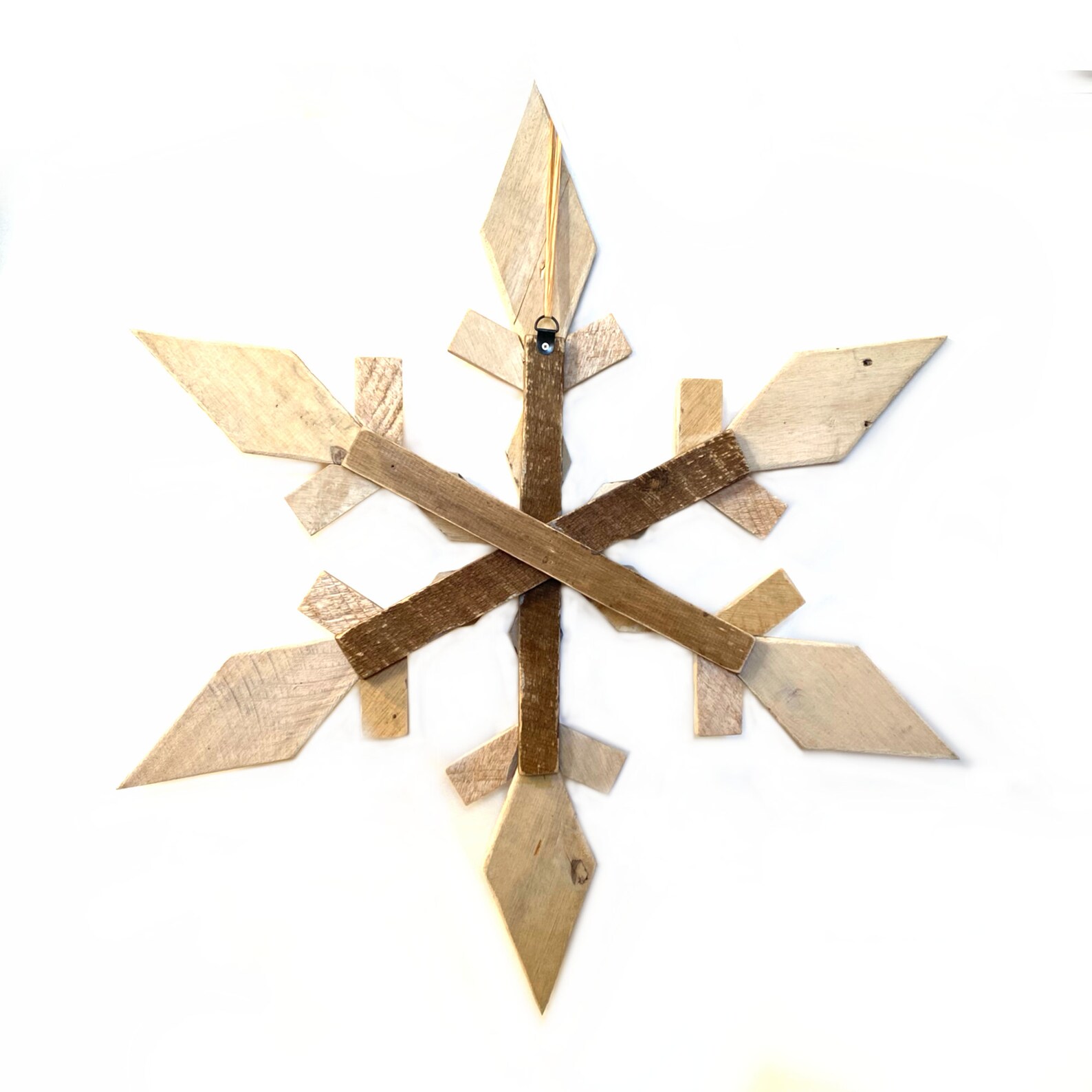 Big Pretty White Rustic Wooden Snowflake, Holiday Decor, Christmas ...