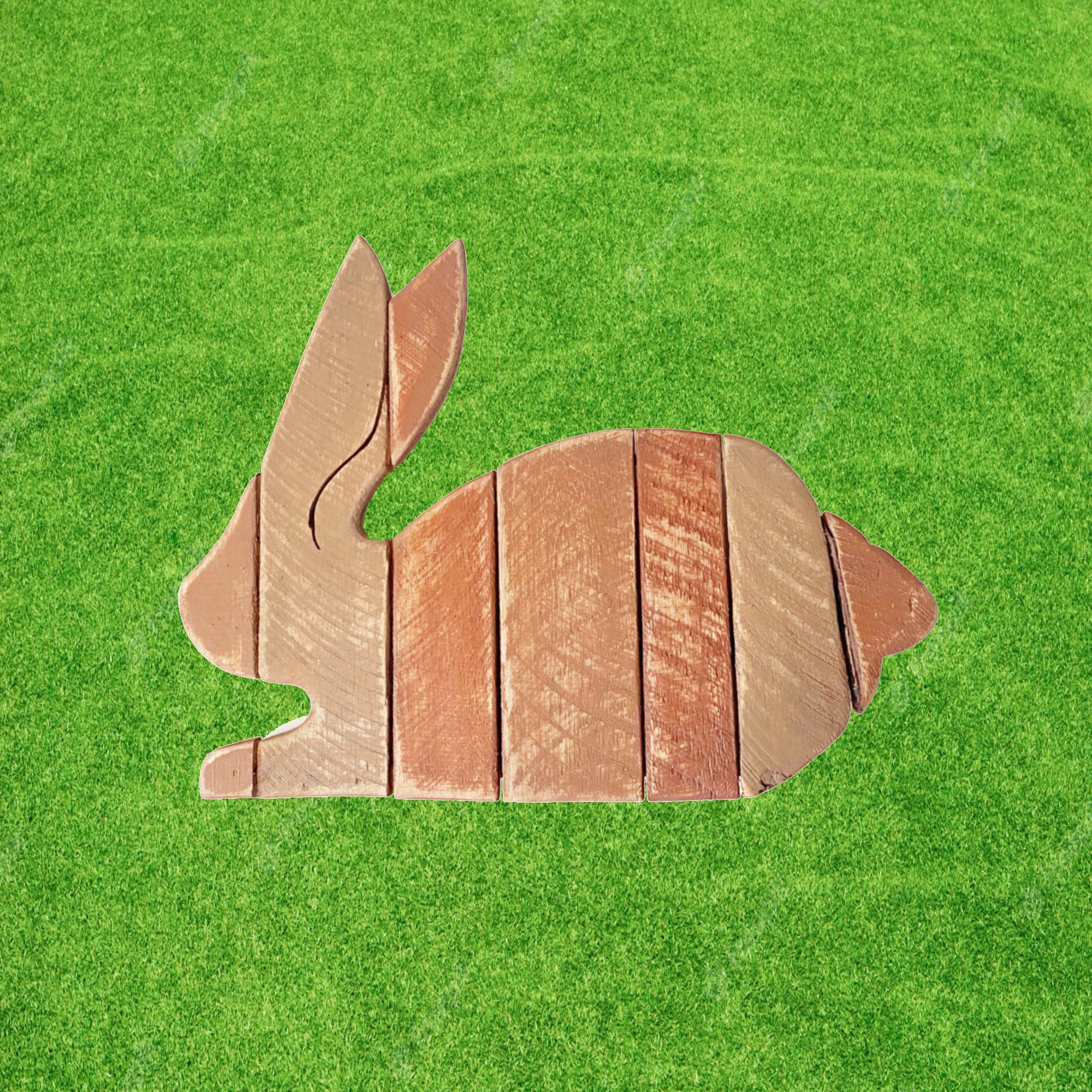 Rustic Wooden Easter Bunny, Easter Bunny Wood Carving for Spring Decor ...