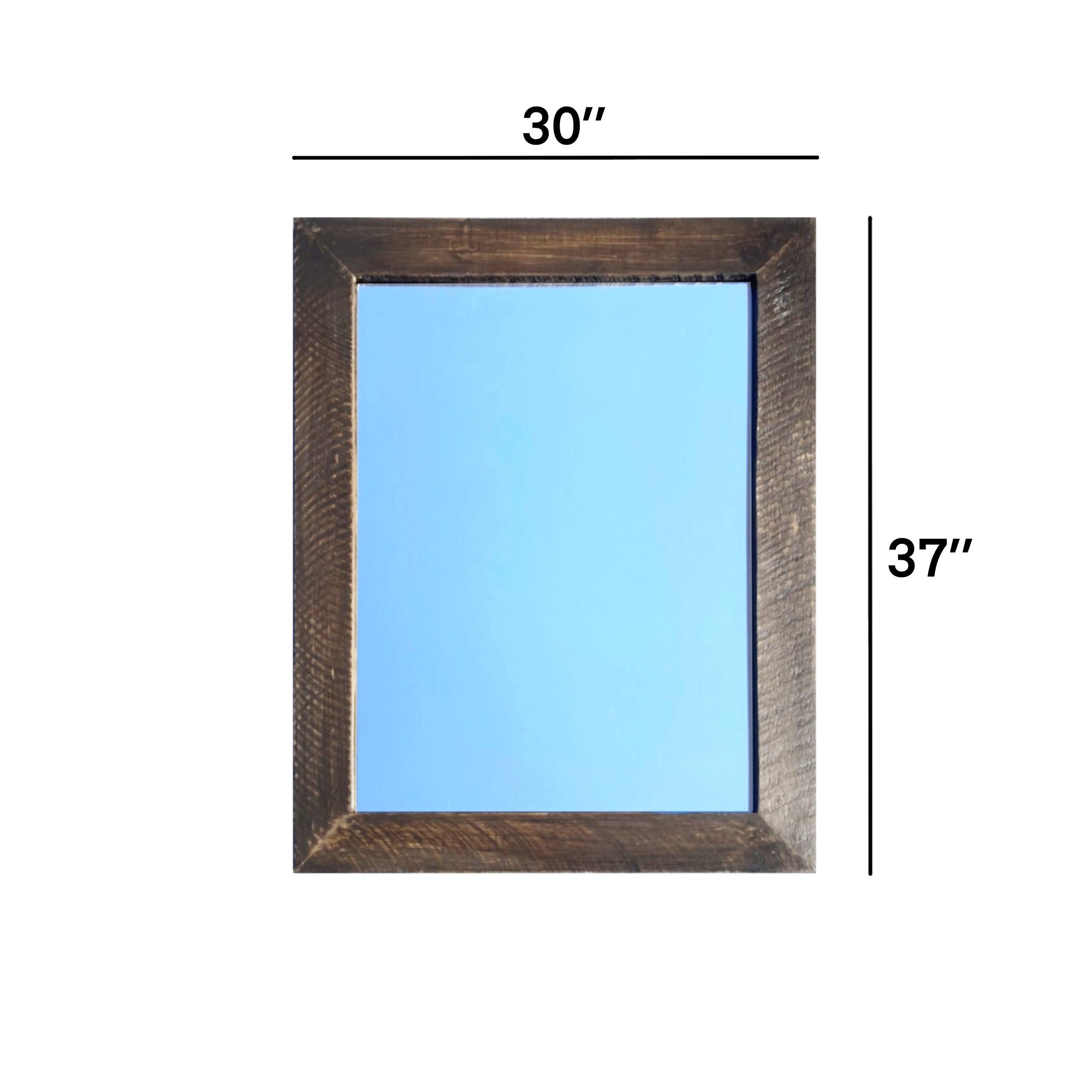 Large Upcycled Mirror W/ Reclaimed Wood Frame, Rustic Wooden Wall ...