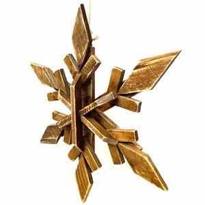 Large Brown Rustic Wooden Snowflake, Rustic Holiday Decor, Christmas ...