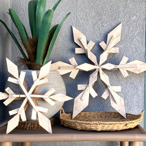 Big Pretty White Rustic Wooden Snowflake, Holiday Decor, Christmas ...