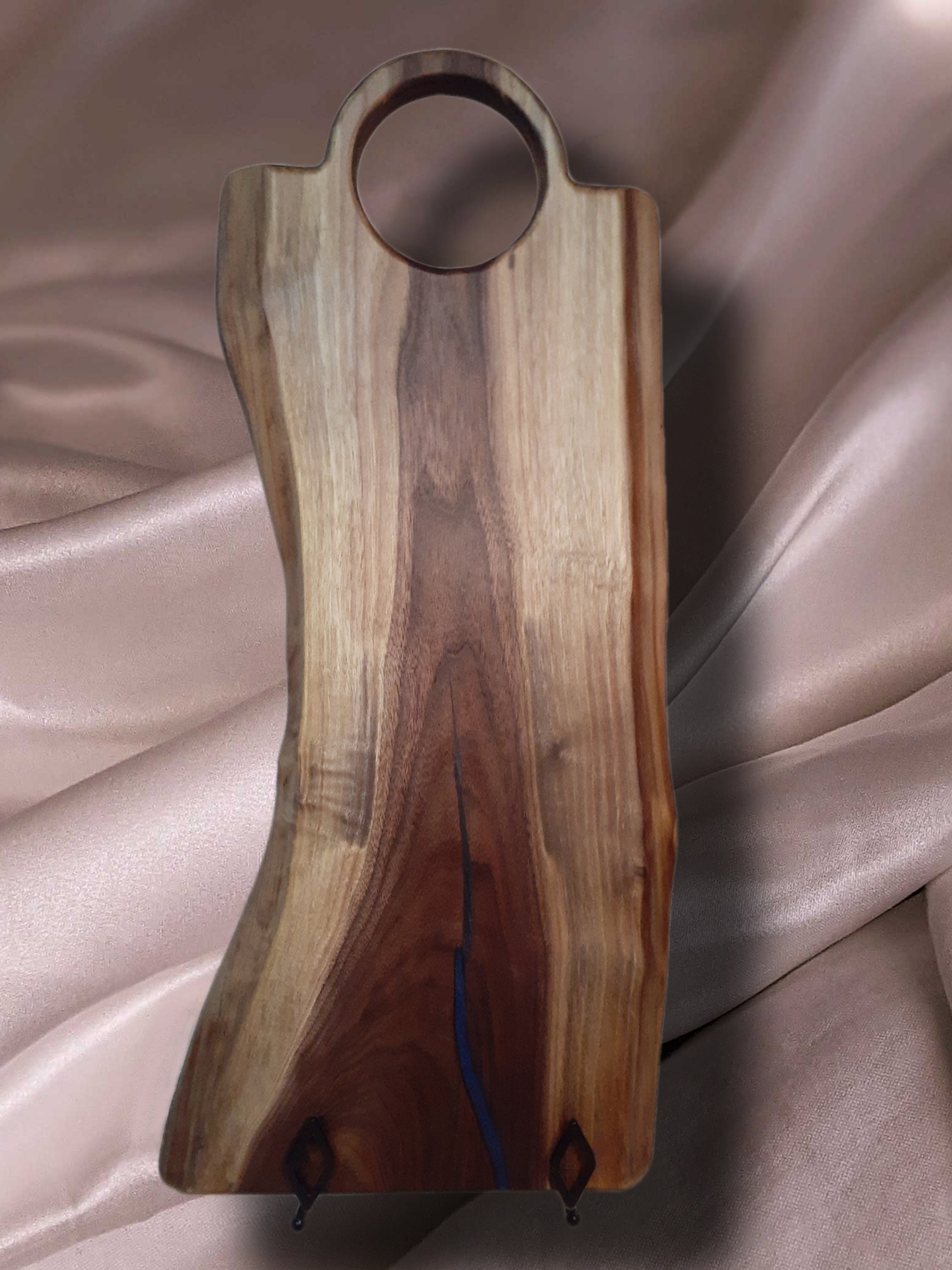 Solid Black Walnut Charcuterie Board With Modern Round Handle - Etsy