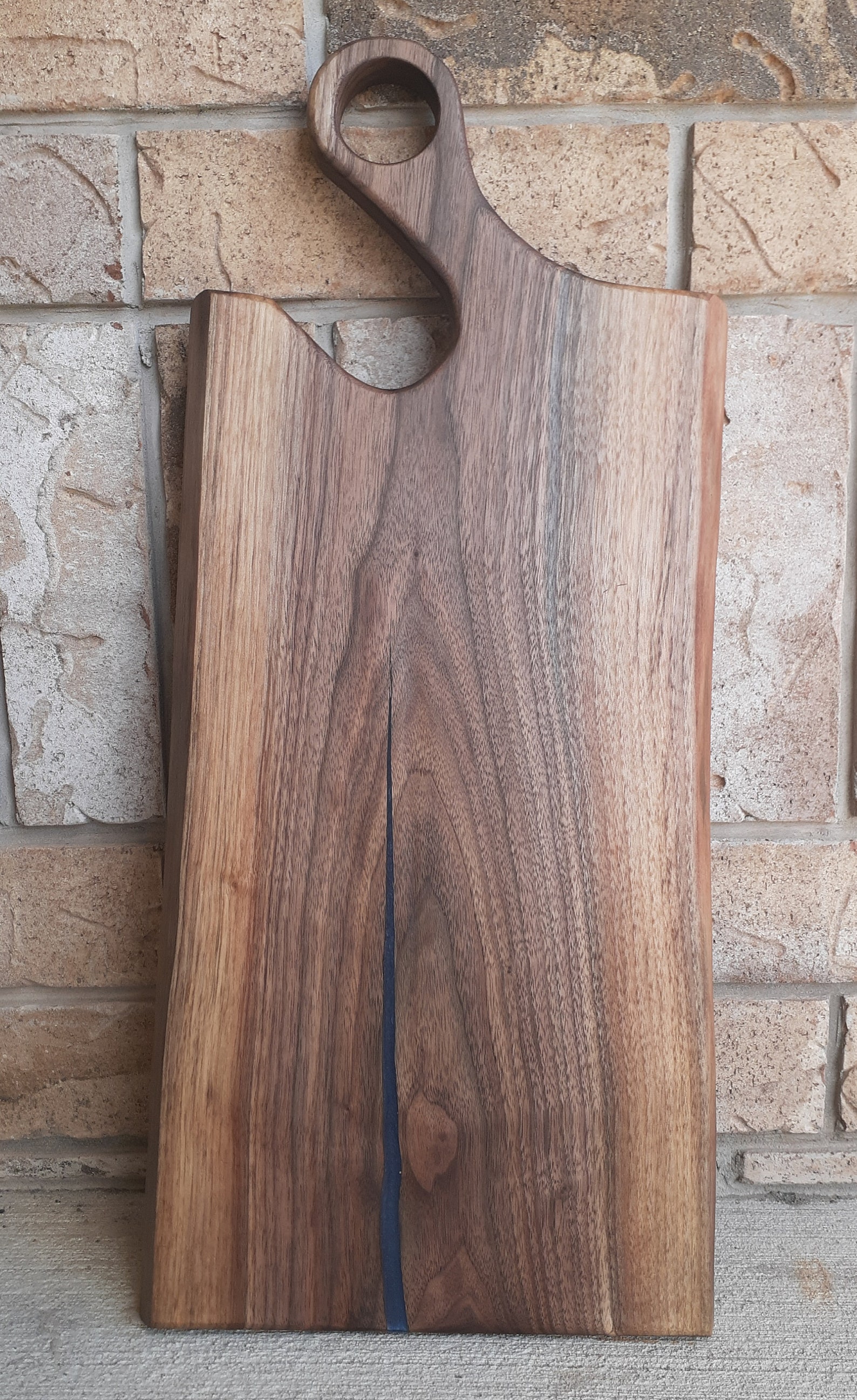 Solid Black Walnut Charcuterie Board With Curved Round Handle - Etsy