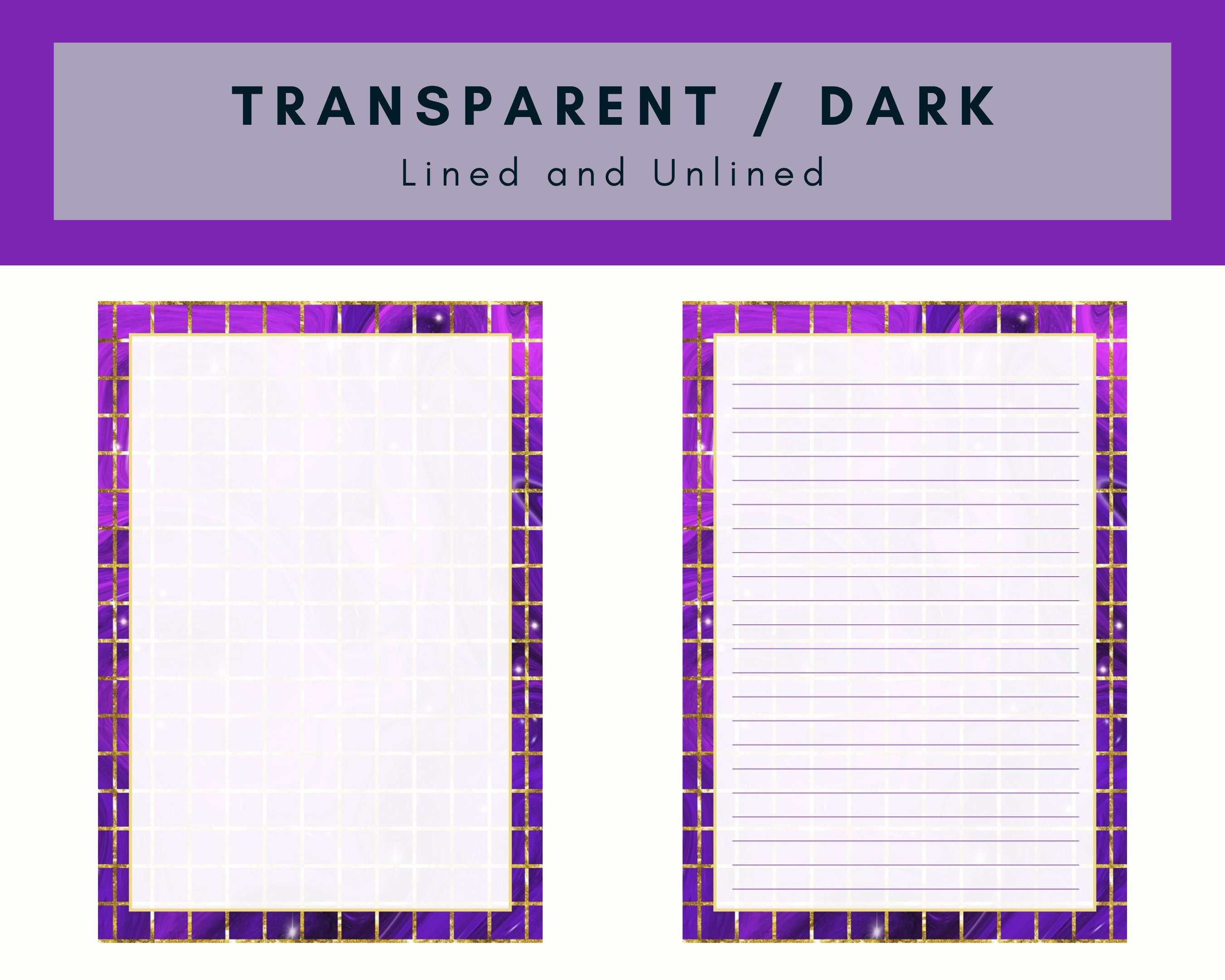 Printable Paper "marble Grid" | Lined and Unlined | A4 and Letter ...