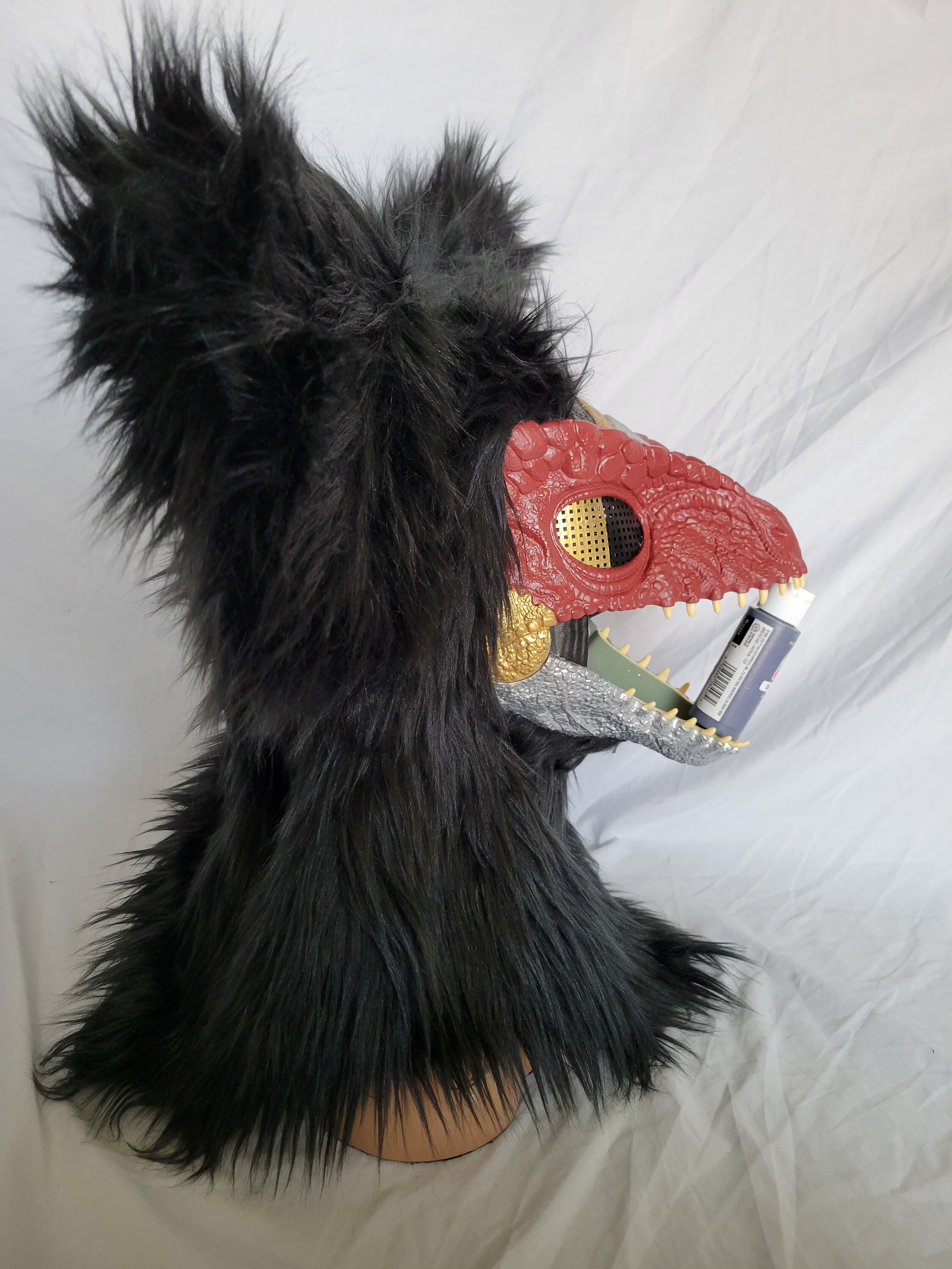 Dinosaur Mask Painted Furred - Etsy