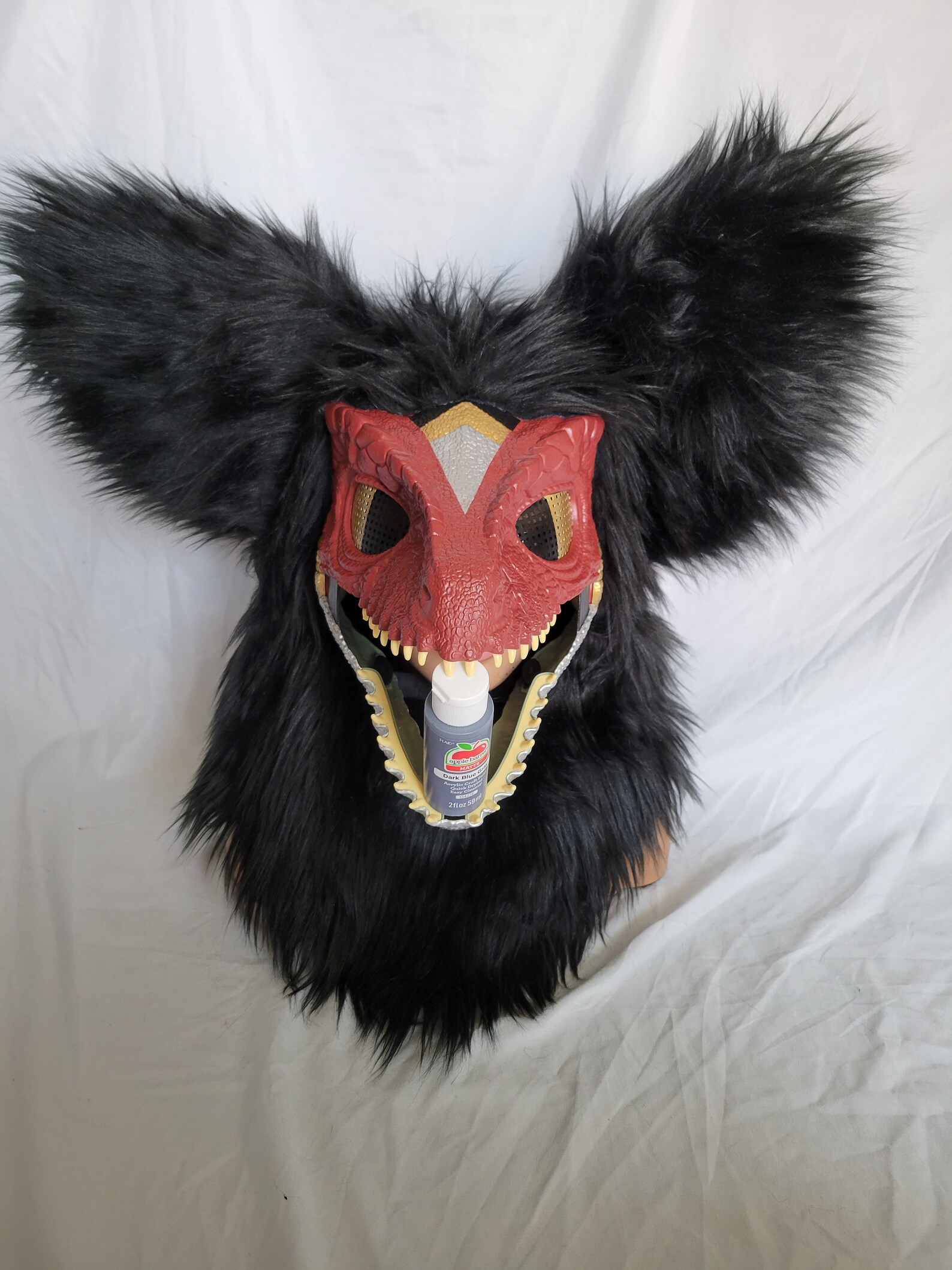 Dinosaur Mask Painted Furred - Etsy