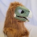 Dinosaur Mask Painted Furred - Etsy