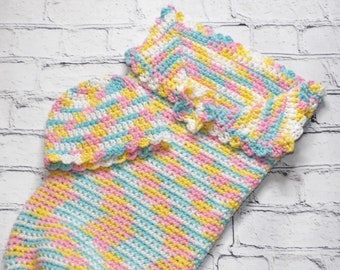 Crochet Baby Cocoon With Hat/crochet Cuddle Cocoon/crochet Baby Bunting ...