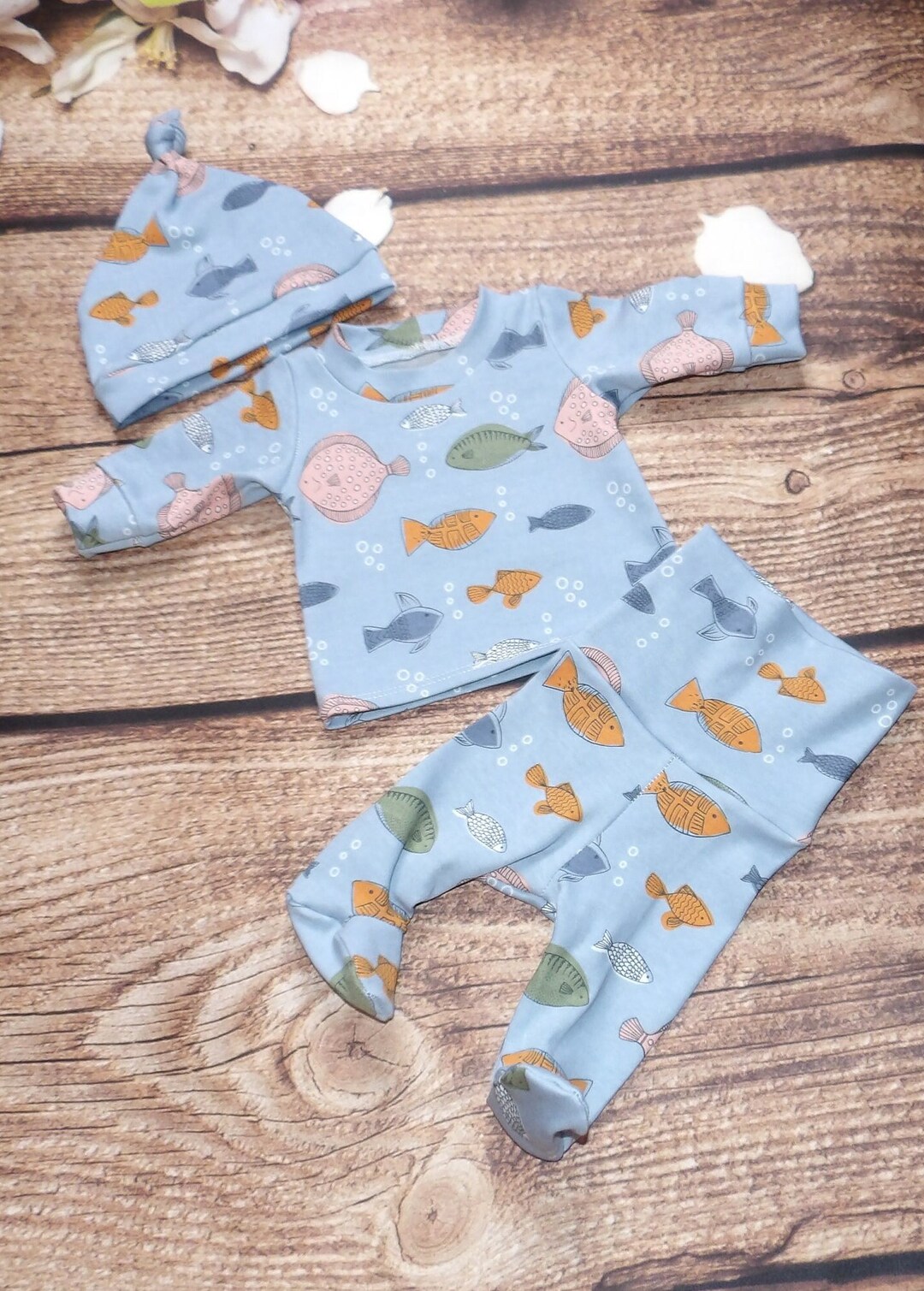 Personalized Preemie Clothes/preemie Shirt, Footed Pants and Hat Set ...