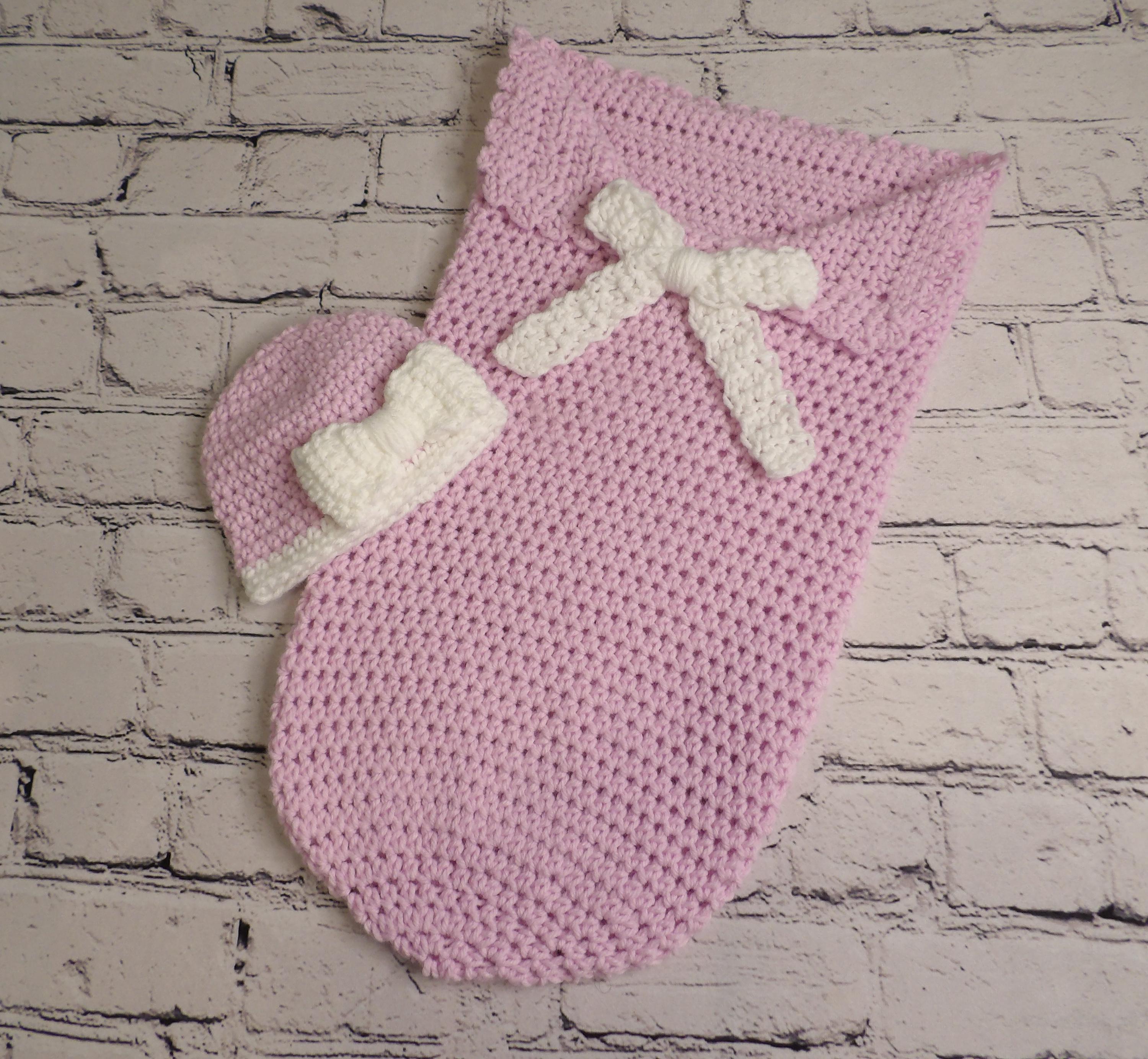 Crochet Baby Cocoon With Hat/crochet Cuddle Cocoon/crochet Baby Bunting ...