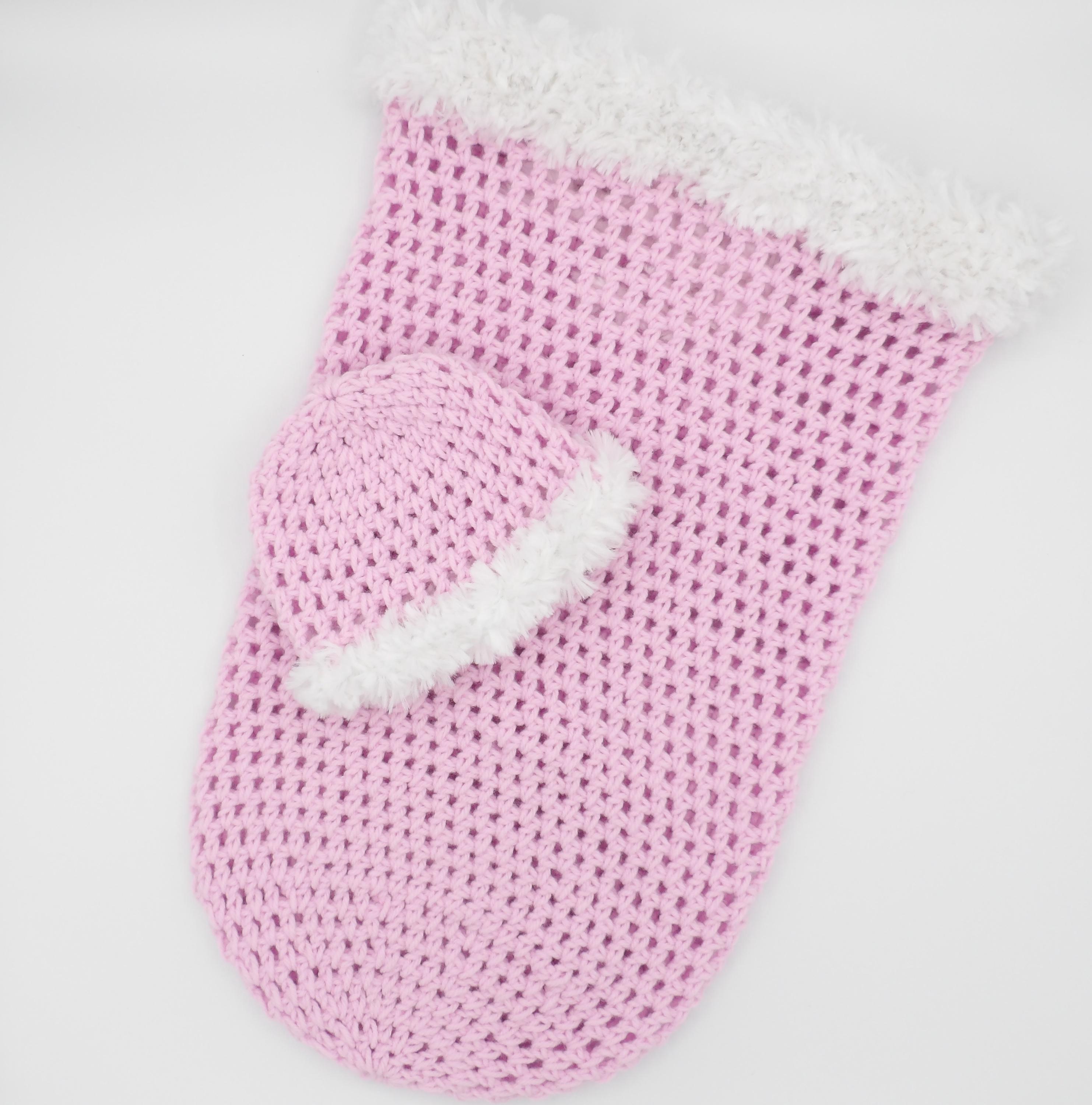 Crochet Baby Cocoon With Hat and Pacifier Clip/crochet Cuddle/crochet ...