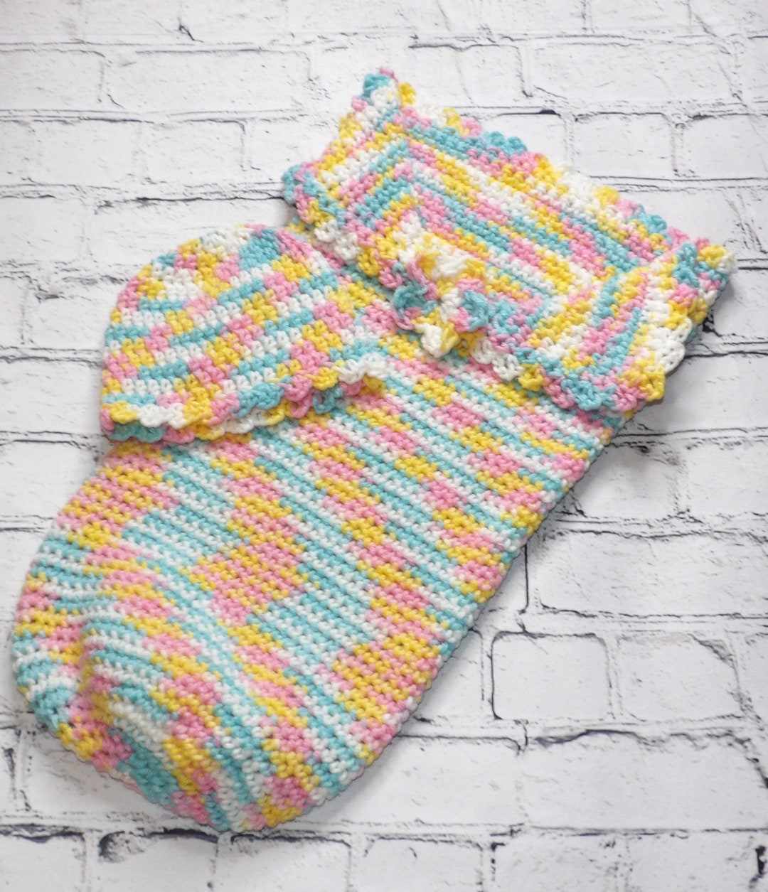 Crochet Baby Cocoon With Hat/crochet Cuddle Cocoon/crochet Baby Bunting ...