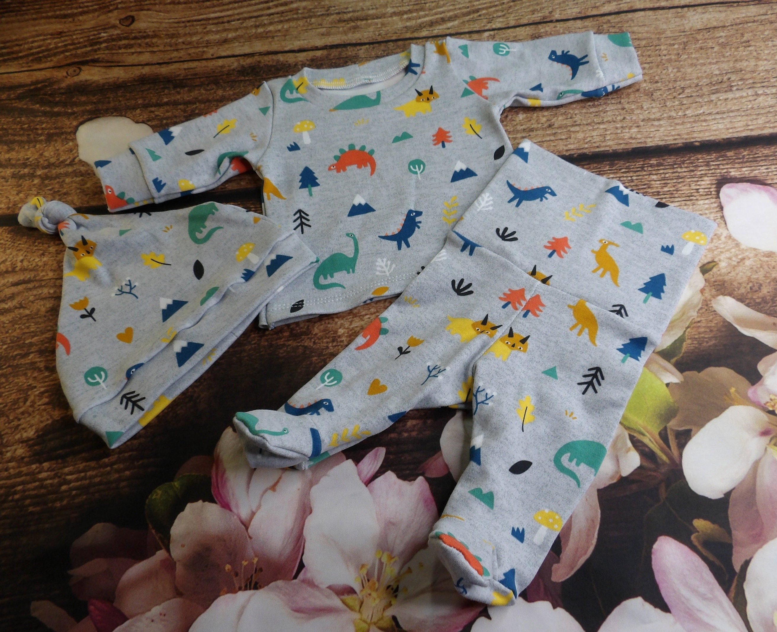 Personalized Preemie Clothes/preemie Shirt, Footed Pants and Hat Set ...