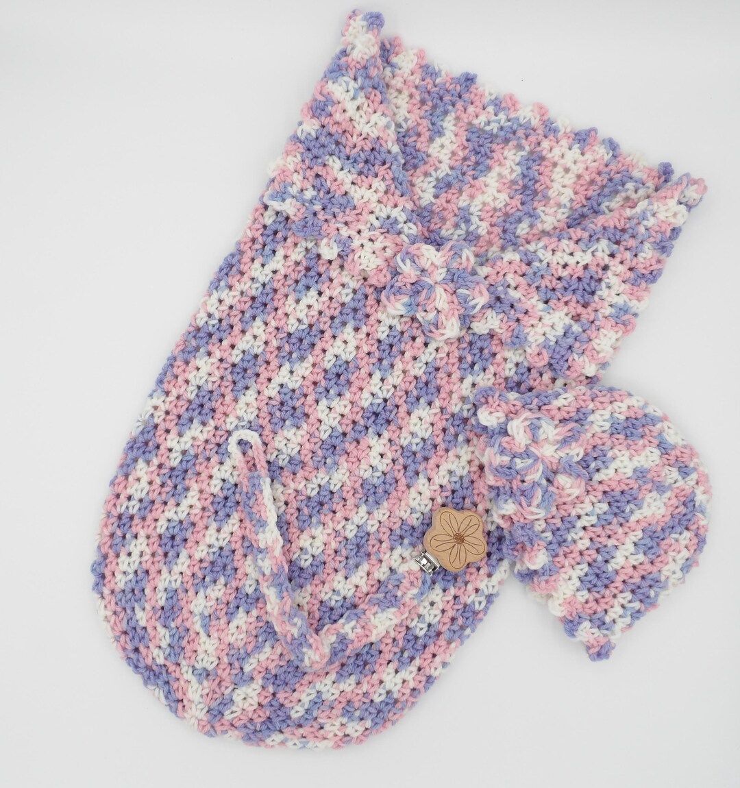 Crochet Baby Cocoon With Hat/crochet Cuddle Cocoon/crochet Baby Bunting ...