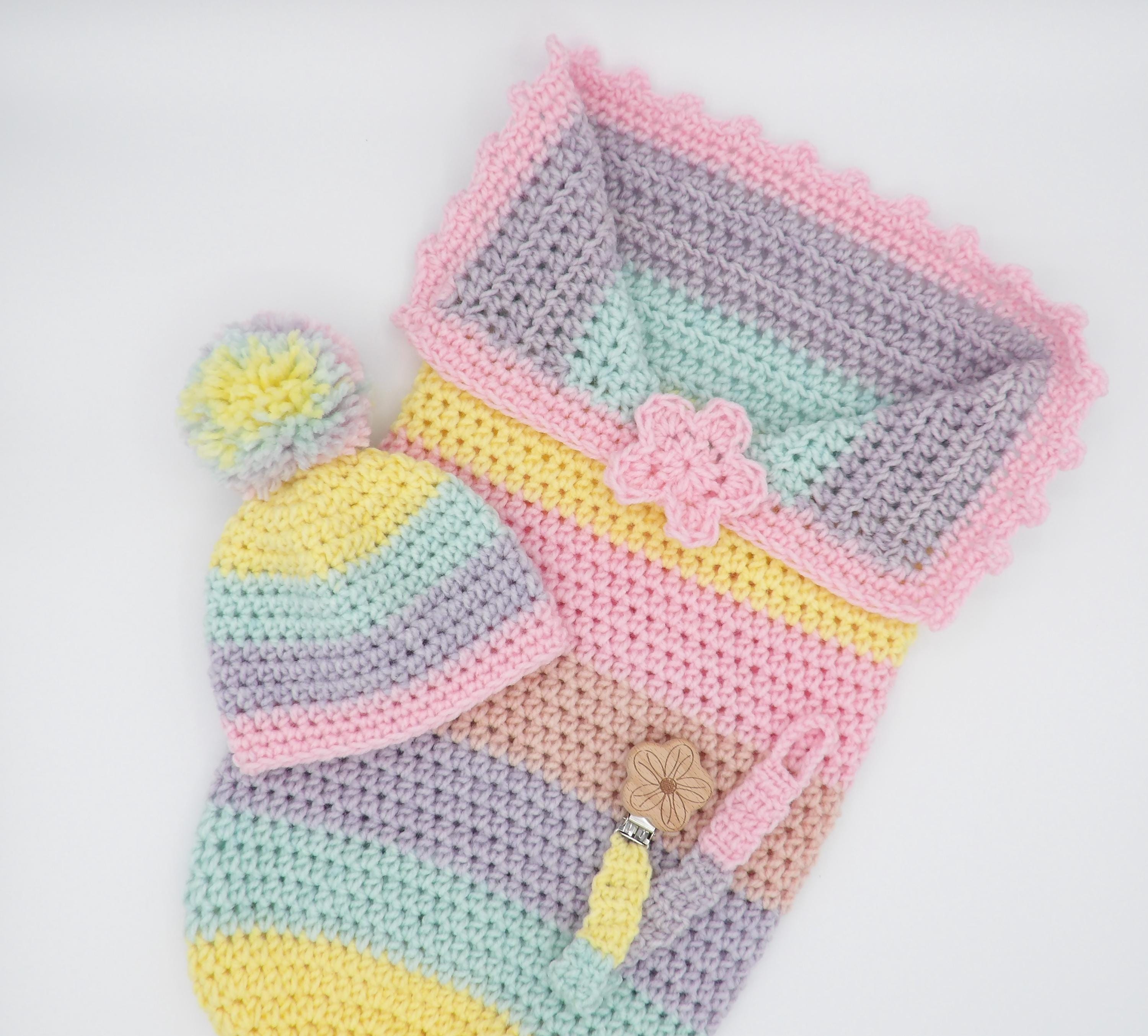 Crochet Baby Cocoon With Hat/crochet Cuddle Cocoon/crochet Baby Bunting ...