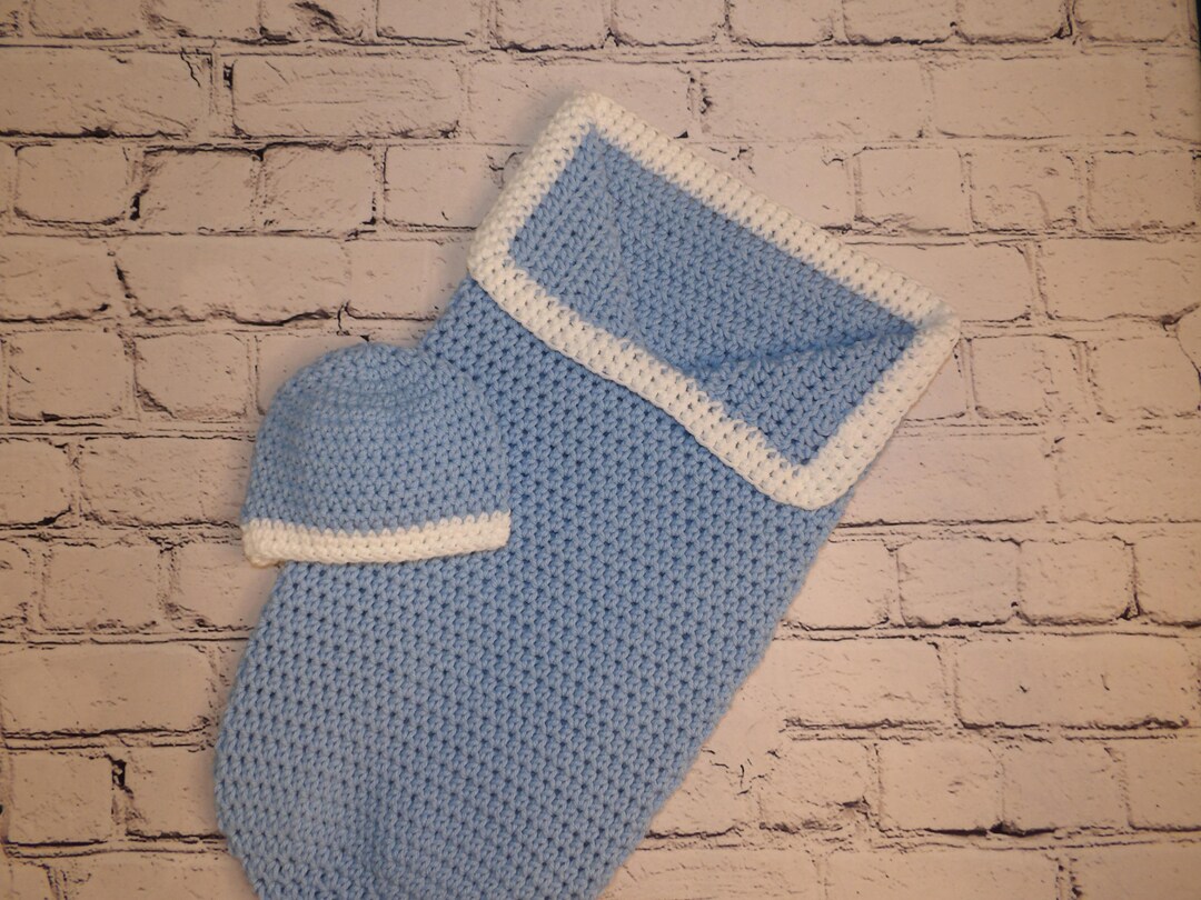 Crochet Baby Cocoon With Hat/crochet Cuddle Cocoon/crochet Baby Bunting ...