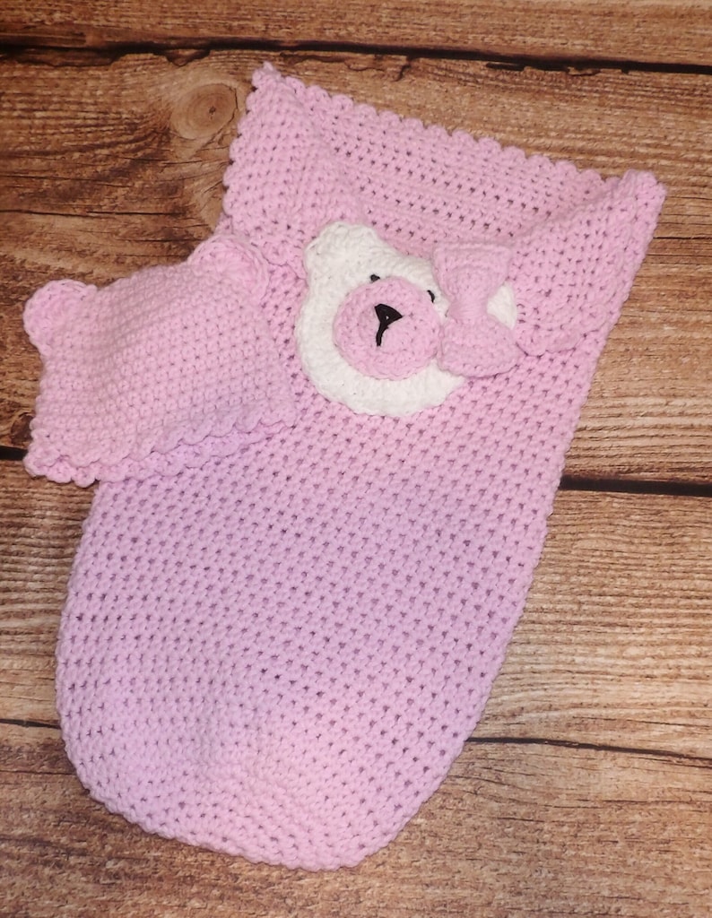 Crochet Baby Cocoon With Hat/crochet Cuddle Cocoon/crochet Baby Bunting ...