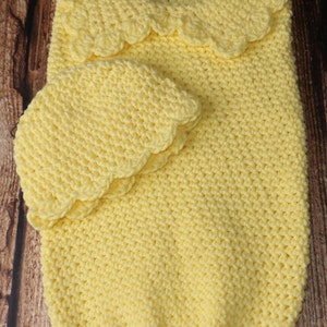 Crochet Baby Cocoon With Hat/crochet Cuddle Cocoon/crochet Baby Bunting ...