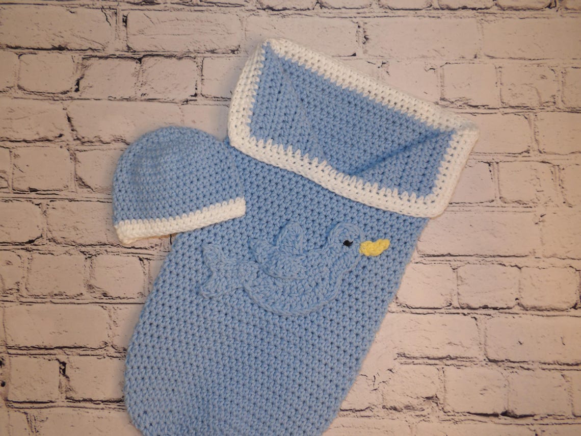 Crochet Baby Cocoon With Hat/crochet Cuddle Cocoon/crochet Baby Bunting ...