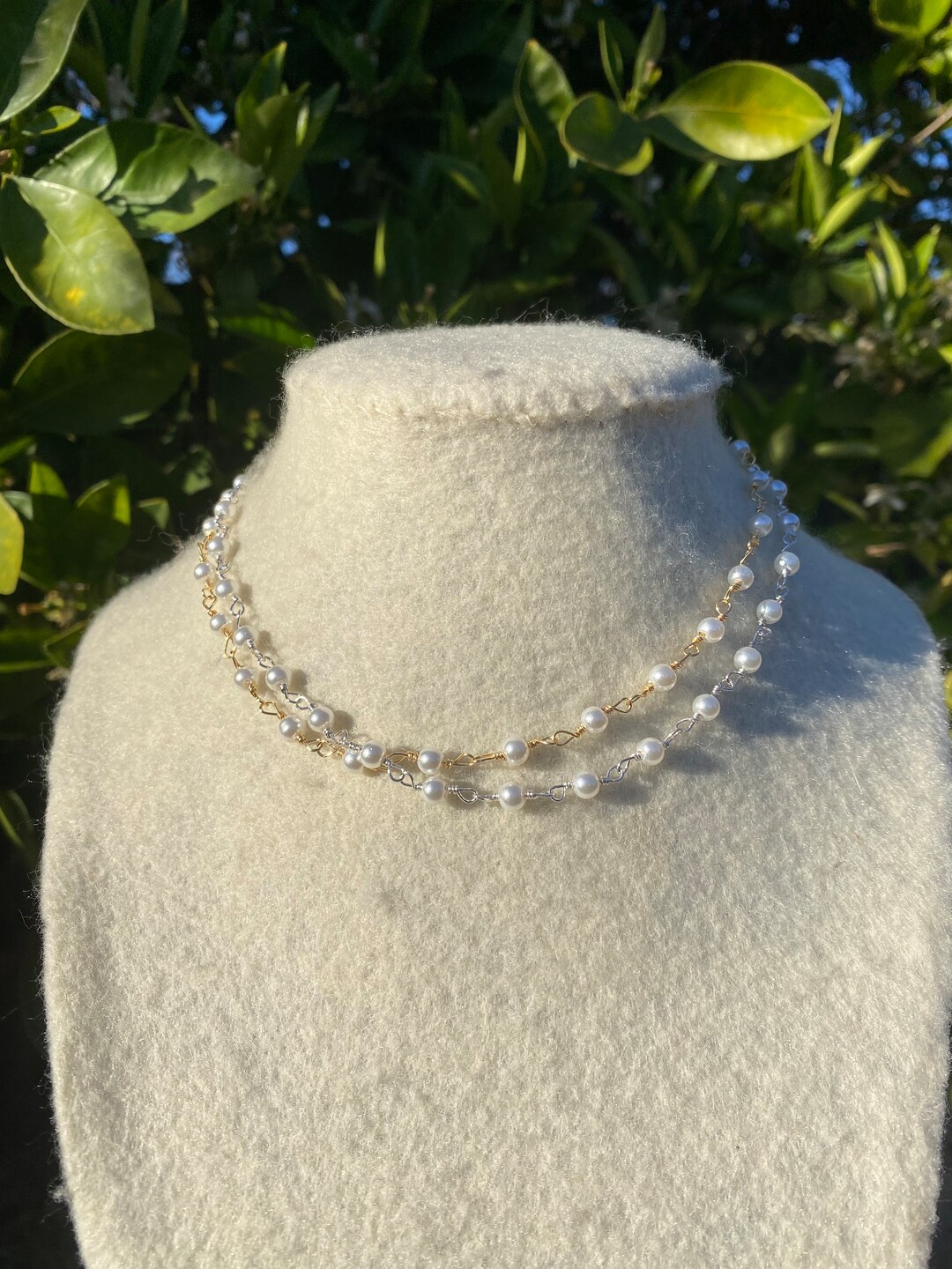 Pearl Wire Necklaces | Tarnish Resistant Jewelry | Pearls | Silver ...