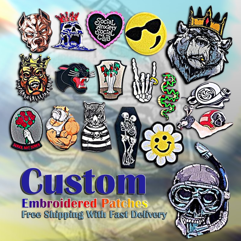 Custom Embroidered Velcro Patches - Etsy