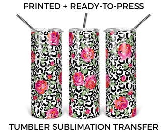 Leopard Spots With Pink Glitter Tumbler Sublimation Transfer - Etsy
