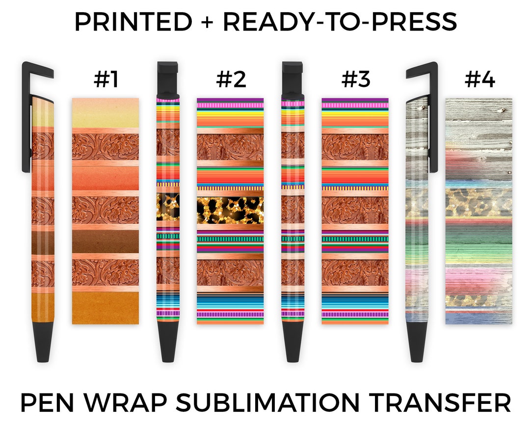 Western Striped Serape Pen Wraps | Sublimation Pen Wrap Transfer ...