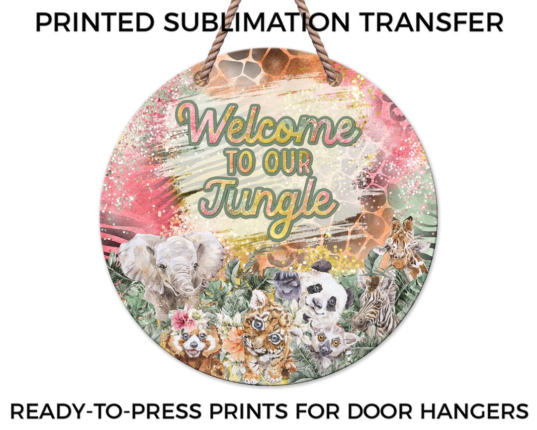 Welcome to Our Jungle, Safari Animals, Glitter Animal Print, Door ...