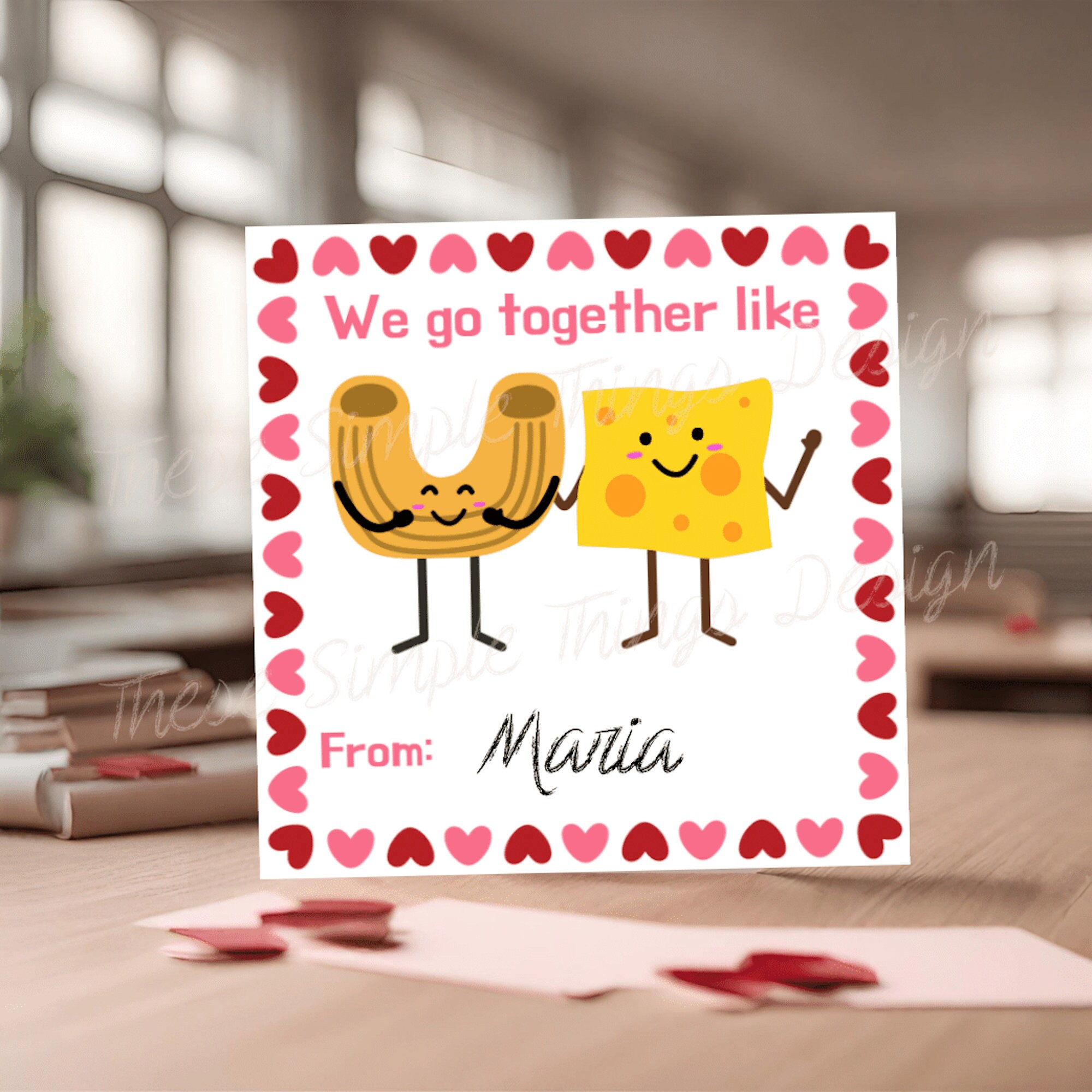 Printable Fun Food Valentine's Day Cards for Kid's Classroom Party ...