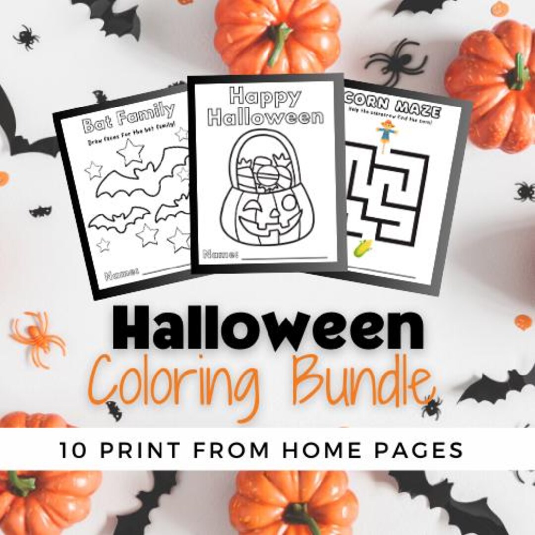 Spooktacular Halloween Coloring and Activity Sheet Bundle for ...